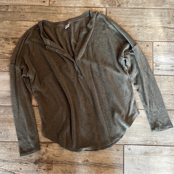 Old Navy | Tops | Relaxed Cozy Waffleknit Henley Tunic Top | Poshmark
